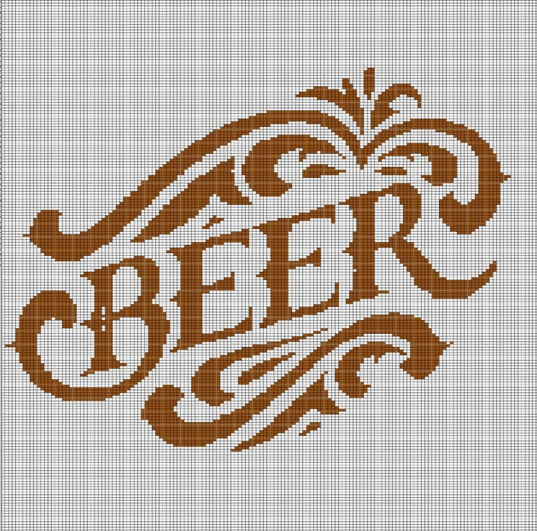 Beer Crochet Afghan Pattern Graph - Etsy