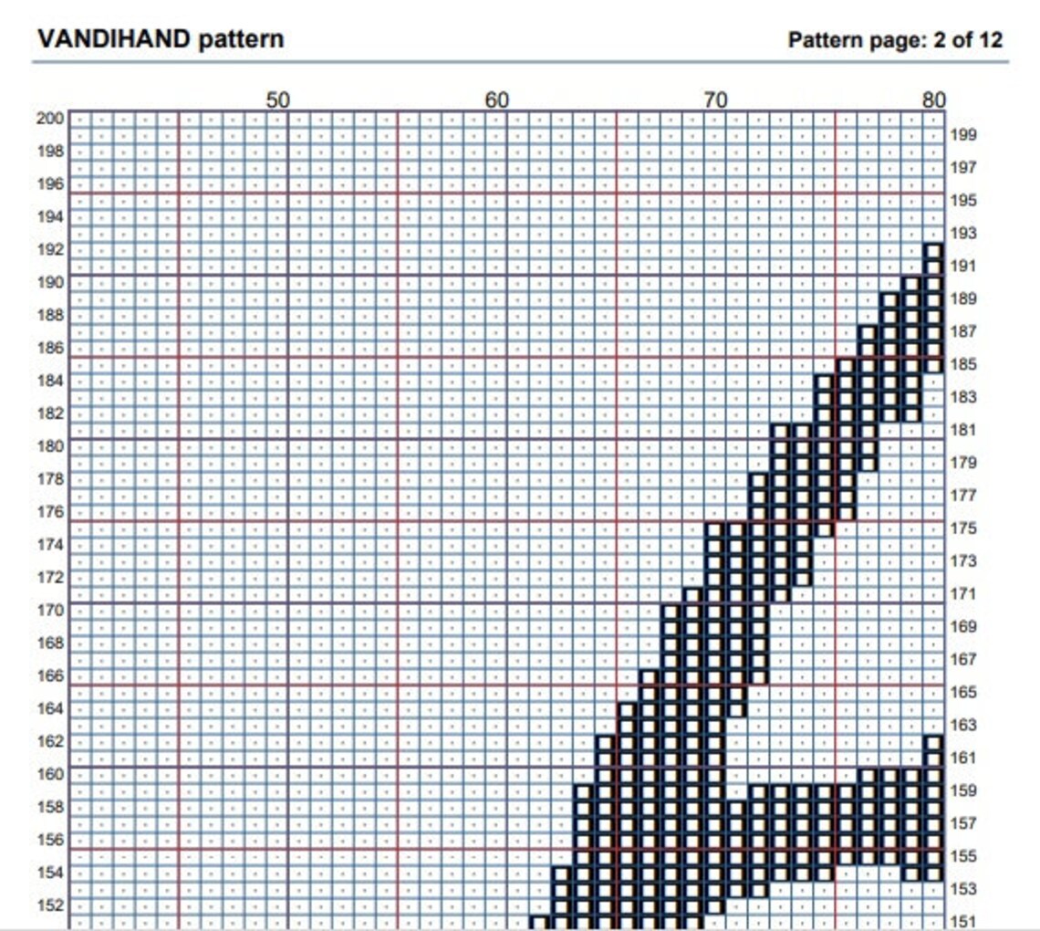 Black Cat Crochet Afghan Pattern Graph - Etsy