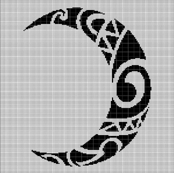 Maori Moon Crochet Afghan Pattern Graph | Etsy