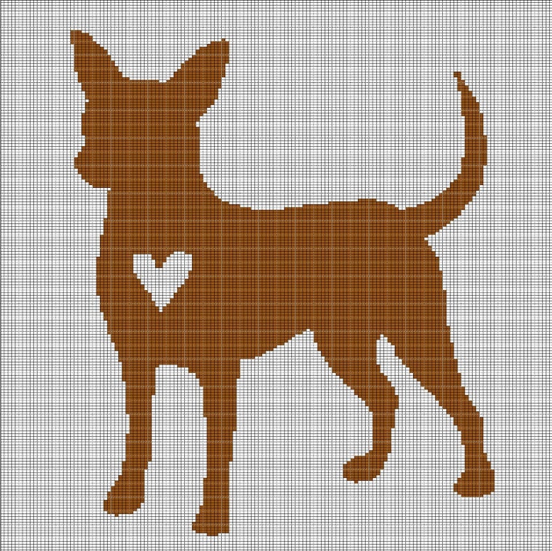 Chihuahua Dog Crochet Afghan Pattern Graph - Etsy
