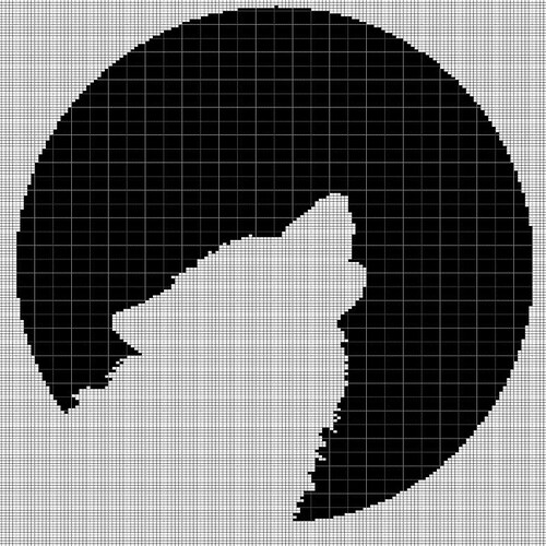 Howling Wolf Mountains Pattern Graph With Single Crochet and - Etsy