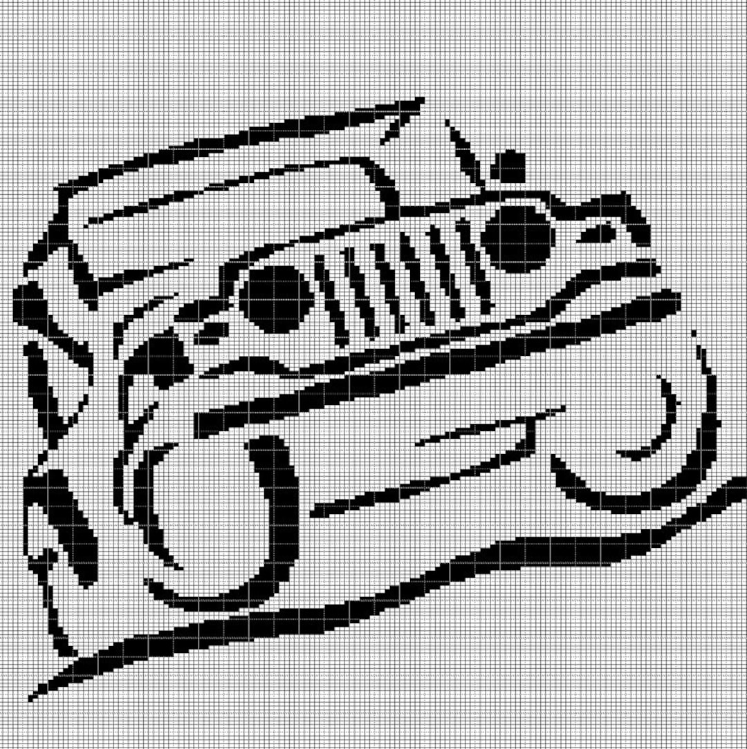 Jeep Crochet Afghan Pattern Graph - Etsy