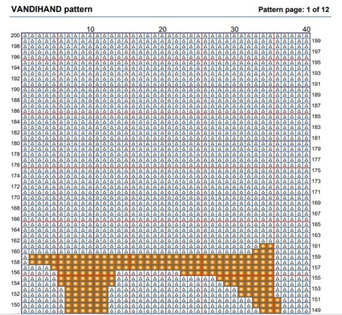 Family Crochet Afghan Pattern Graph | Etsy