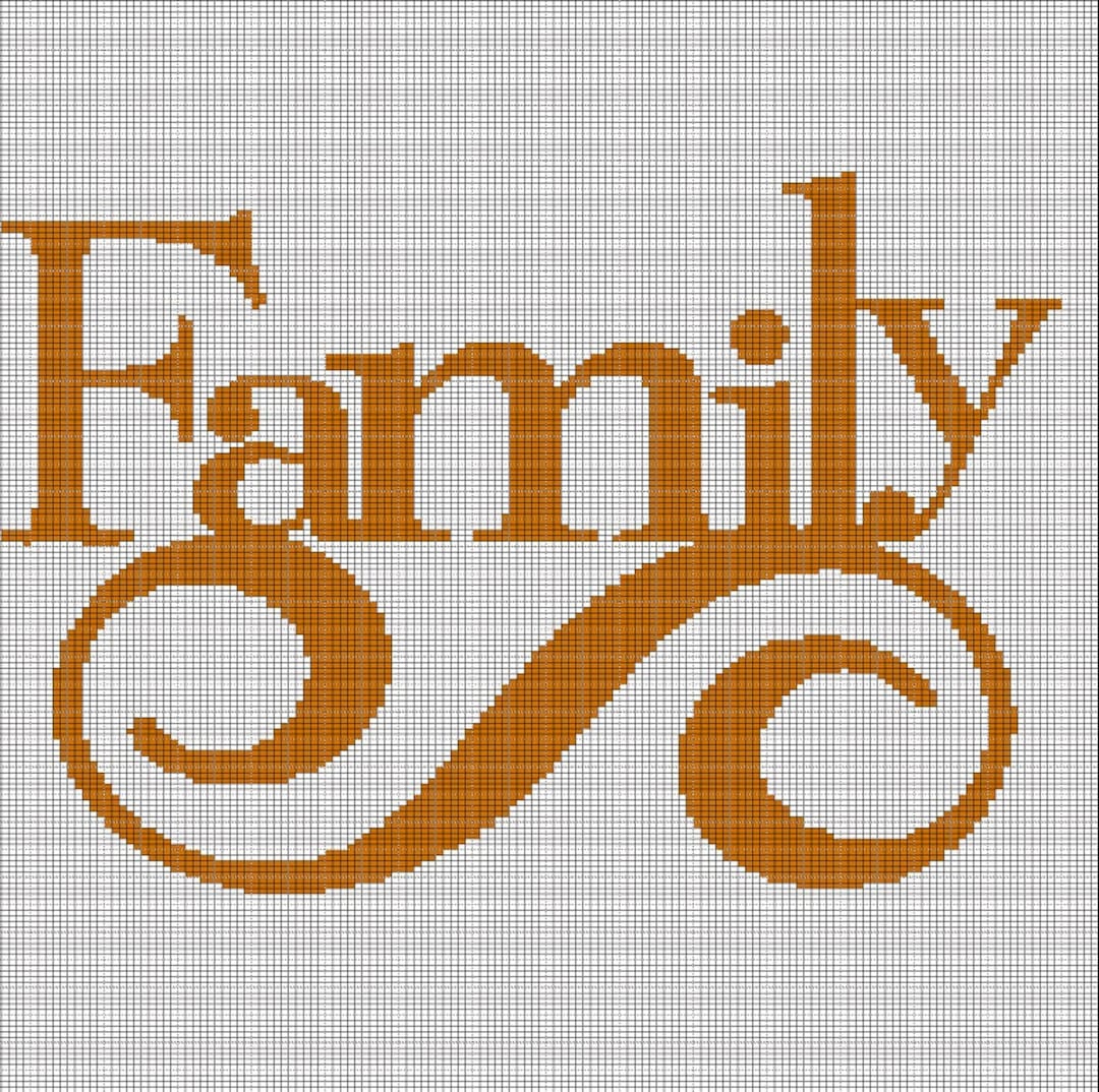 Family Crochet Afghan Pattern Graph - Etsy