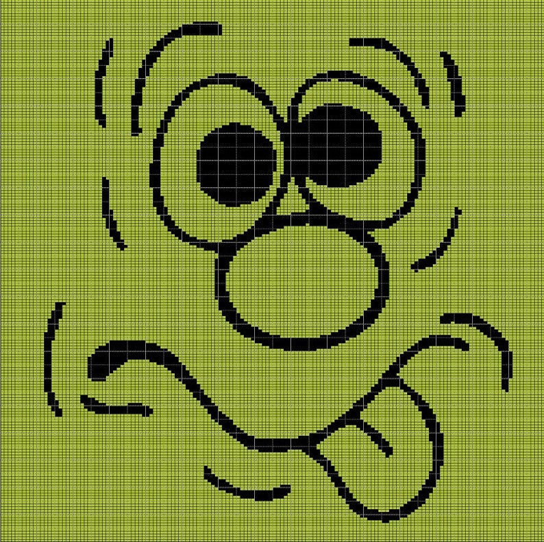 Patient Face Crochet Afghan Pattern Graph | Etsy