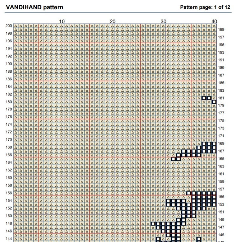 Lion Head 7 Crochet Afghan Pattern Graph - Etsy