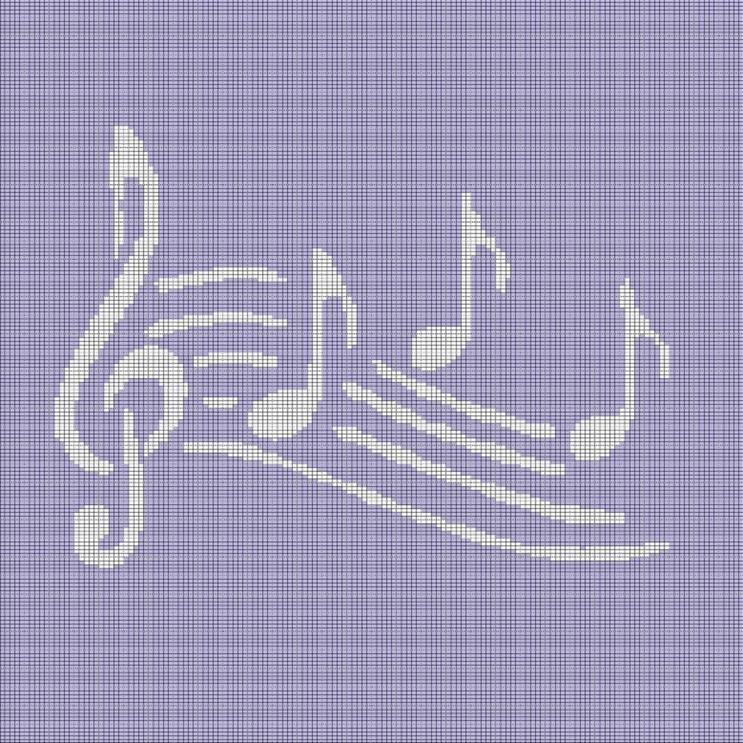 Music 3 Crochet Afghan Pattern Graph - Etsy