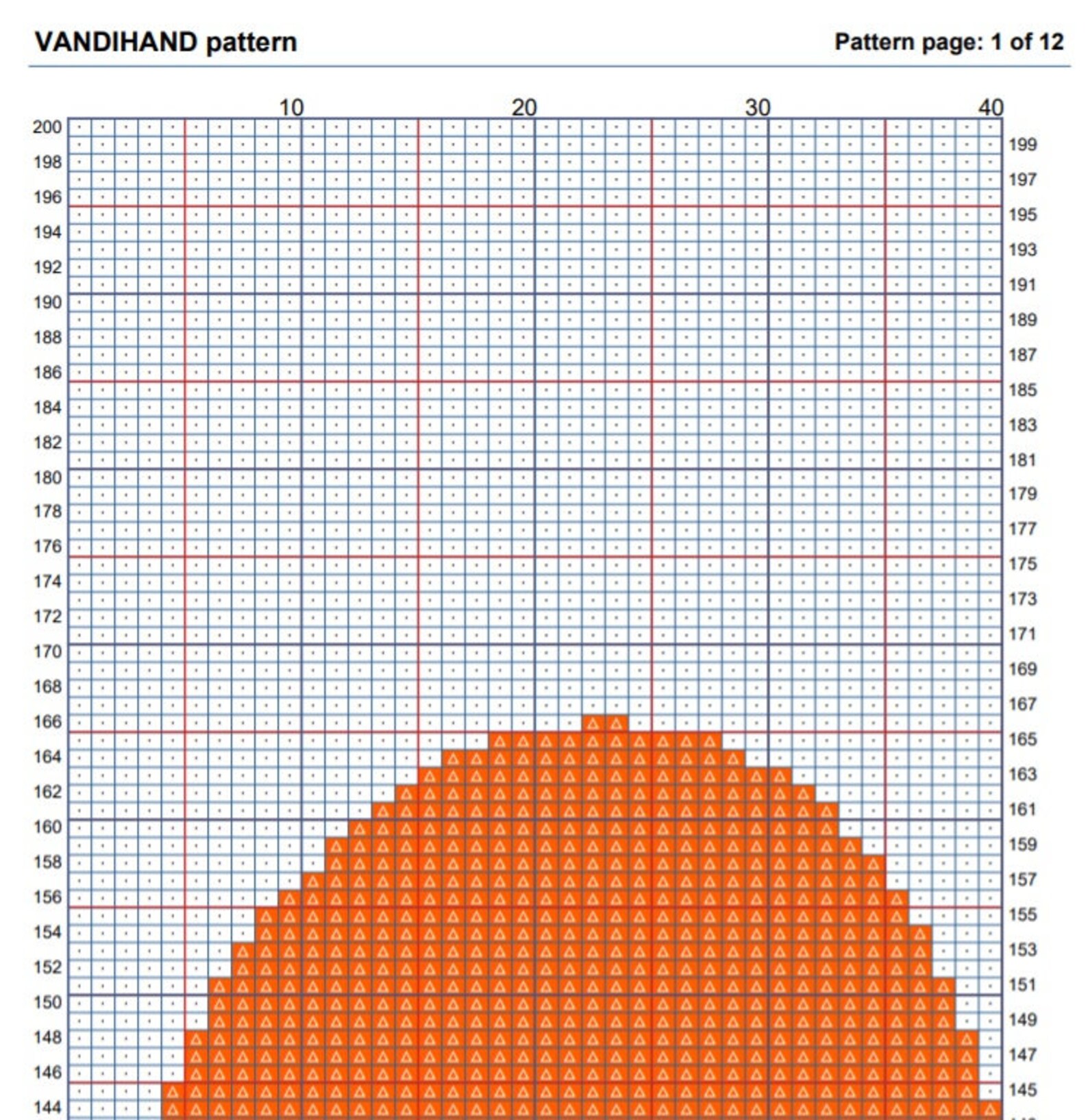 Love Paw Print Crochet Afghan Pattern Graph | Etsy
