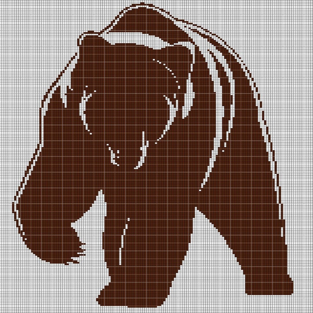 Big Bear Crochet Afghan Pattern Graph - Etsy