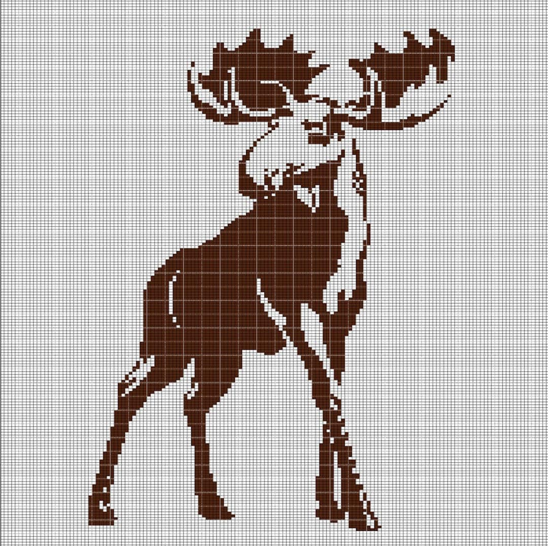 Moose 2 Crochet Afghan Pattern Graph - Etsy