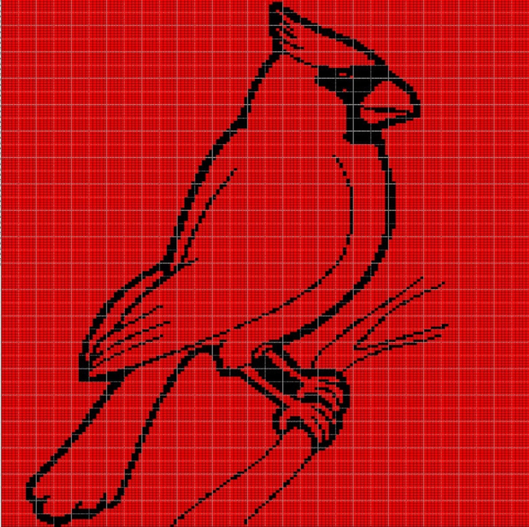 Cardinal Finch Crochet Afghan Pattern Graph - Etsy