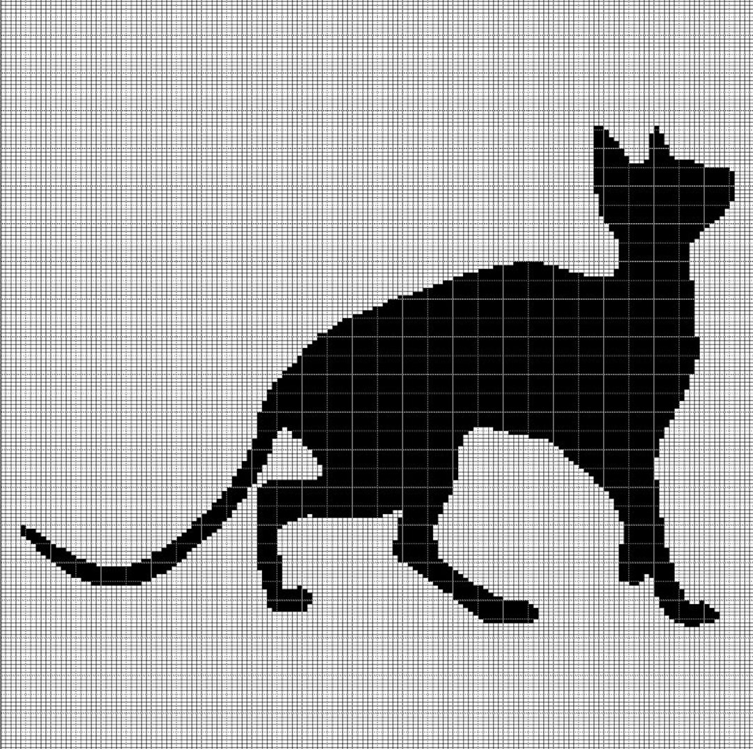 Sphynx Cat Crochet Afghan Pattern Graph - Etsy