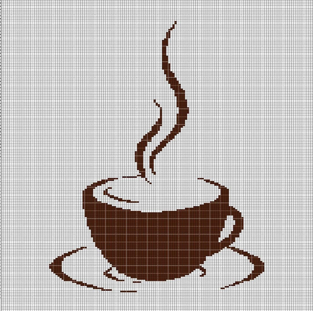 Coffee 8 Crochet Afghan Pattern Graph - Etsy