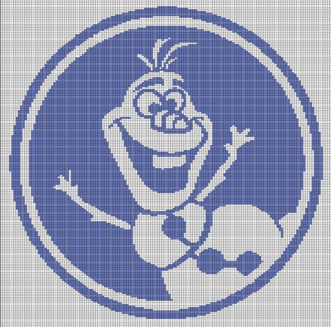 Olaf 3 Crochet Afghan Pattern Graph - Etsy