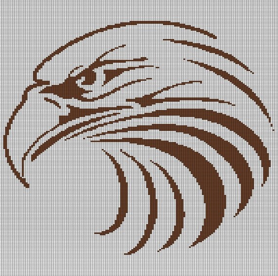 Eagle Head Crochet Afghan Pattern Graph - Etsy