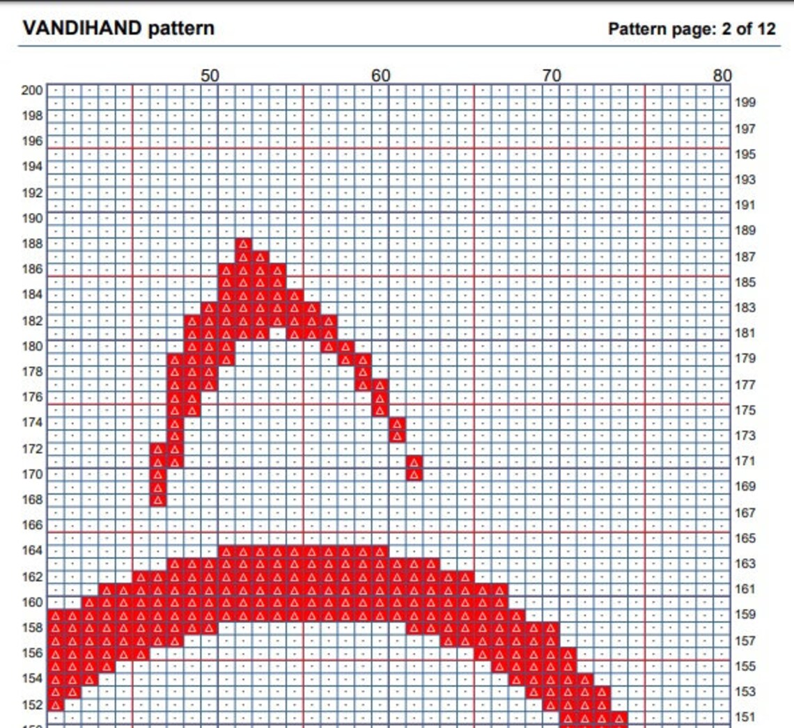 Cat Heart Crochet Afghan Pattern Graph - Etsy