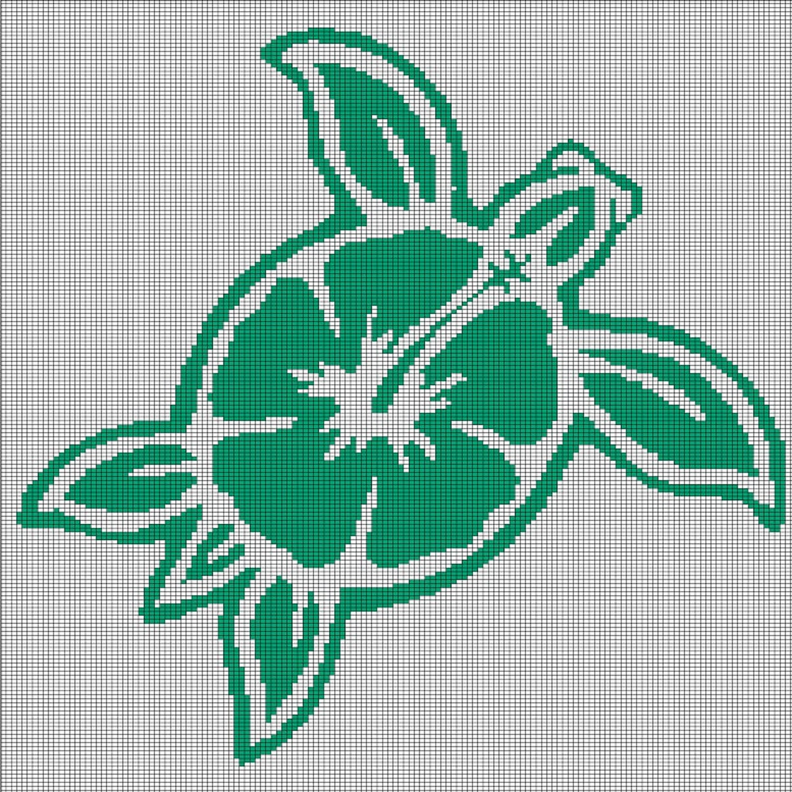 Flower Turtle Crochet Afghan Pattern Graph - Etsy