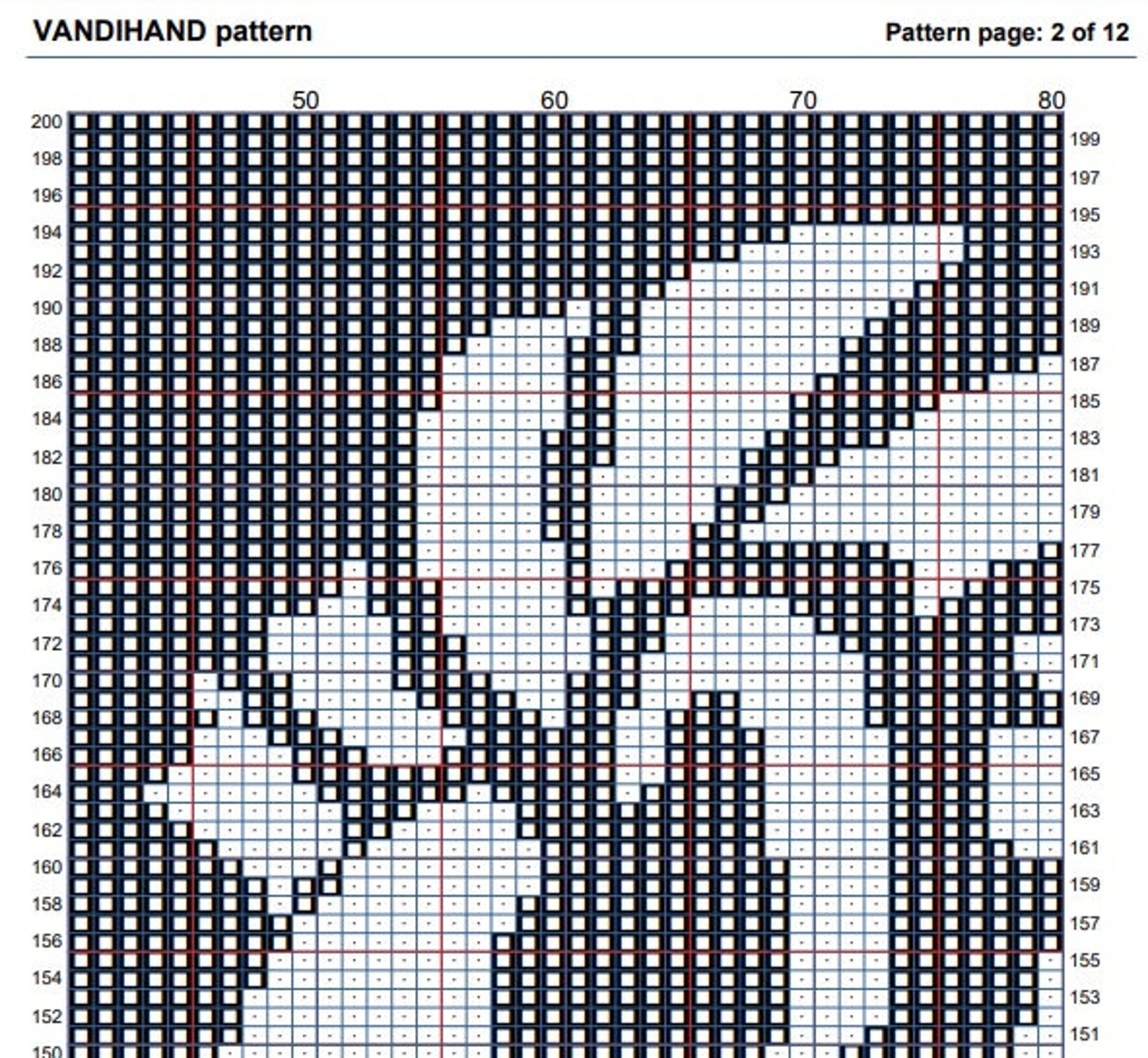 Black Lion Head Crochet Afghan Pattern Graph - Etsy