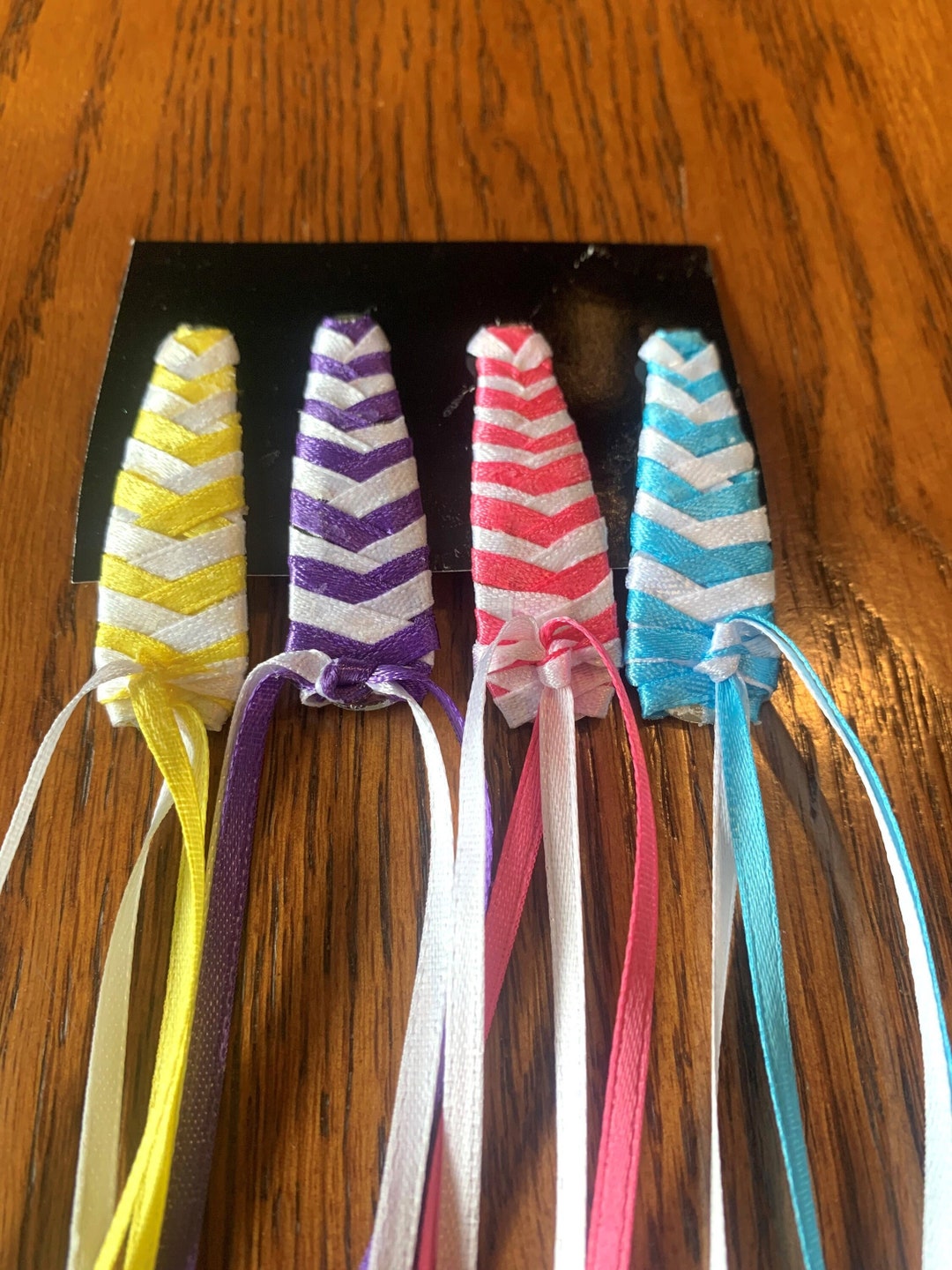 Girls Streamer Barrette, Braided Ribbon Barrette - Etsy