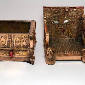 Tutankhamun's Golden Throne, Throne Jewerelly Box, Unique Decorative ...