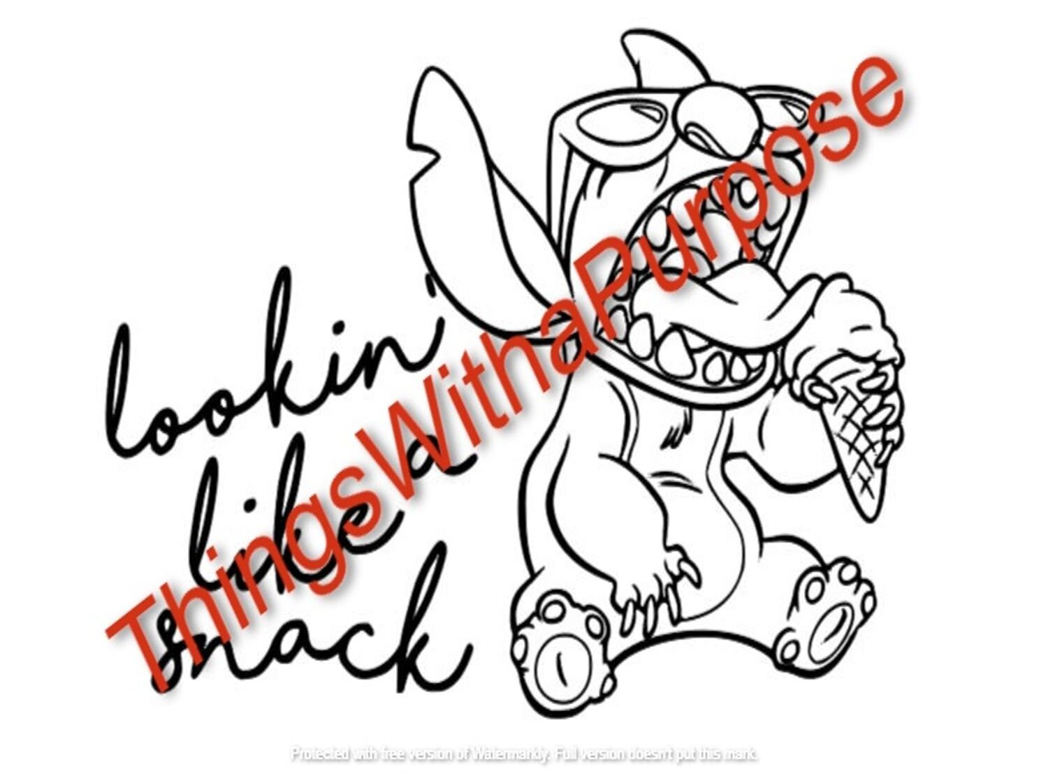 Outline Svg Stitch Svg Ohana Svg Looking Like a Snack Svg T-shirt ...