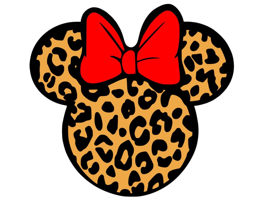 Layered Leopard Mouse Head SVG, Minnii SVG, Minnie Head Instant ...