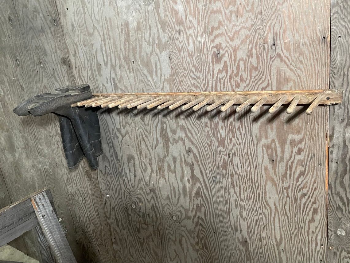 1 Vintage 6 Pair Rubber Mud Boot Wall Storage Rack 51-1/4 X - Etsy