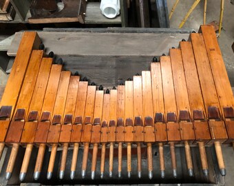 Set of 38 Large Wooden Pipe Organ Pipes Graduated Sizes 10 to | Etsy