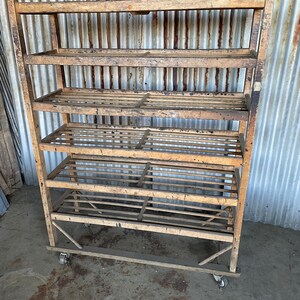 Authentic Antique Shoe Factory Rack 63” X 42” X 18” X 8” Shelf Spacing ...