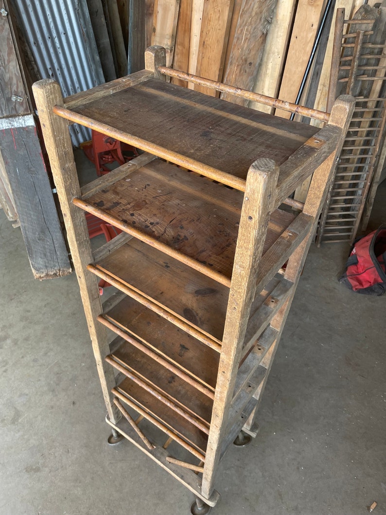 Authentic East Coast Shoe Factory Rack in Original Finish 57 Tall X 21 ...