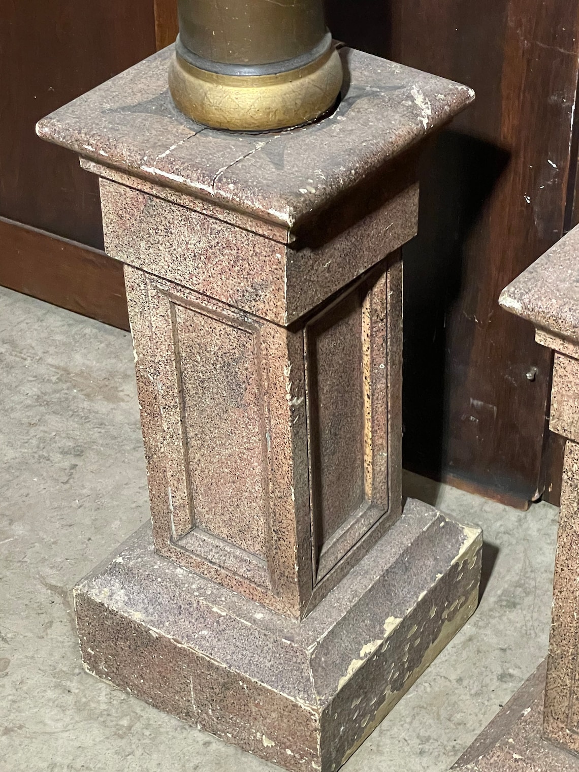 Pair of Simple Antique Wooden Masonic Columns or Pillars 6 Tall With 12 ...