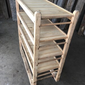 Genuine Antique Wooden Shoe Factory Rack on Original Casters 36”W X 16 ...