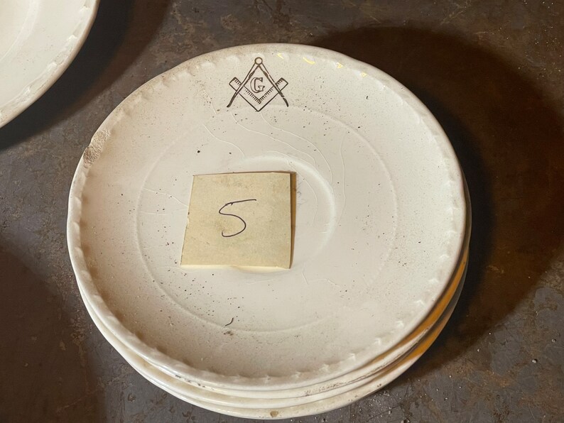 48 Piece Antique Masonic Dining Plates Bowls and Saucers Made - Etsy