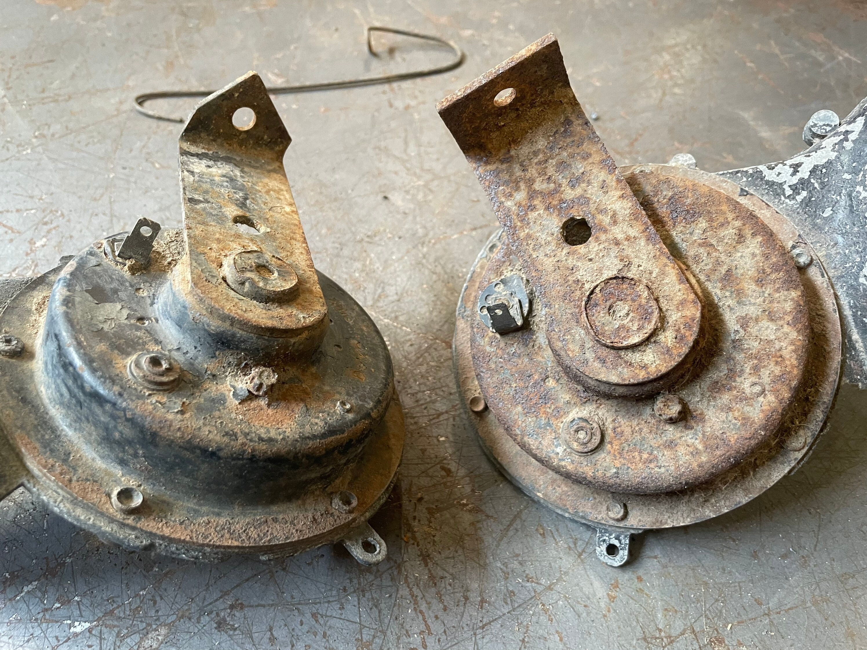 Pair of Antique Metal Ouga Horns for Tractors & Trucks Out of - Etsy