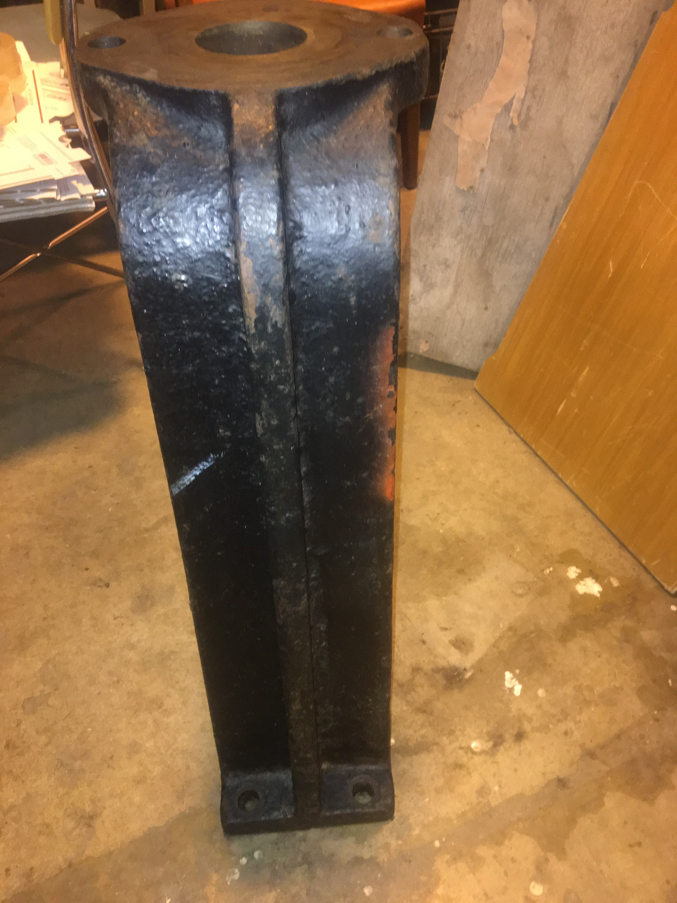 Antique Cast Iron Industrial Valve Yolk Great for Table Base or Island ...