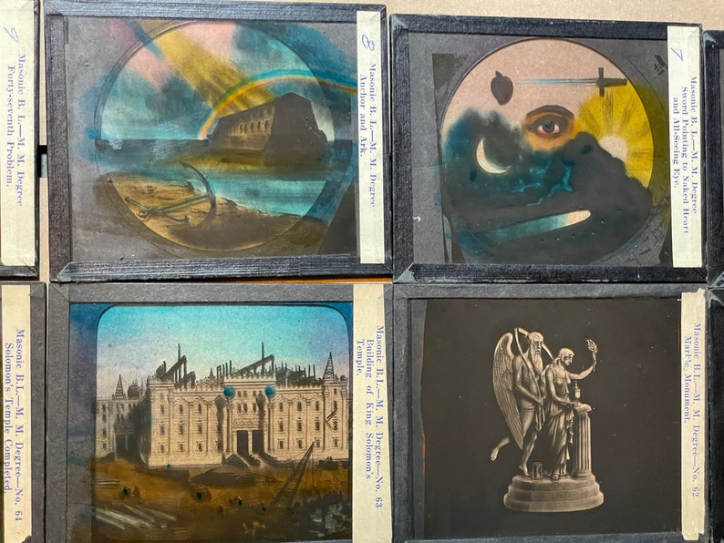 55 Antique Masonic Degree Lecture Glass Magic Lantern Slides - Etsy