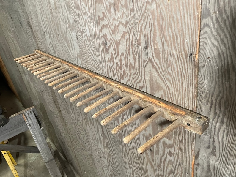 1 Vintage 6 Pair Rubber Mud Boot Wall Storage Rack 51-1/4 X 7-1/4 Row ...