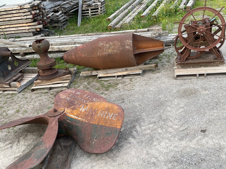 Just In! Rare 8 Pc. Lot of Heavy Marine Iron Salvage Old Nautical Props ...
