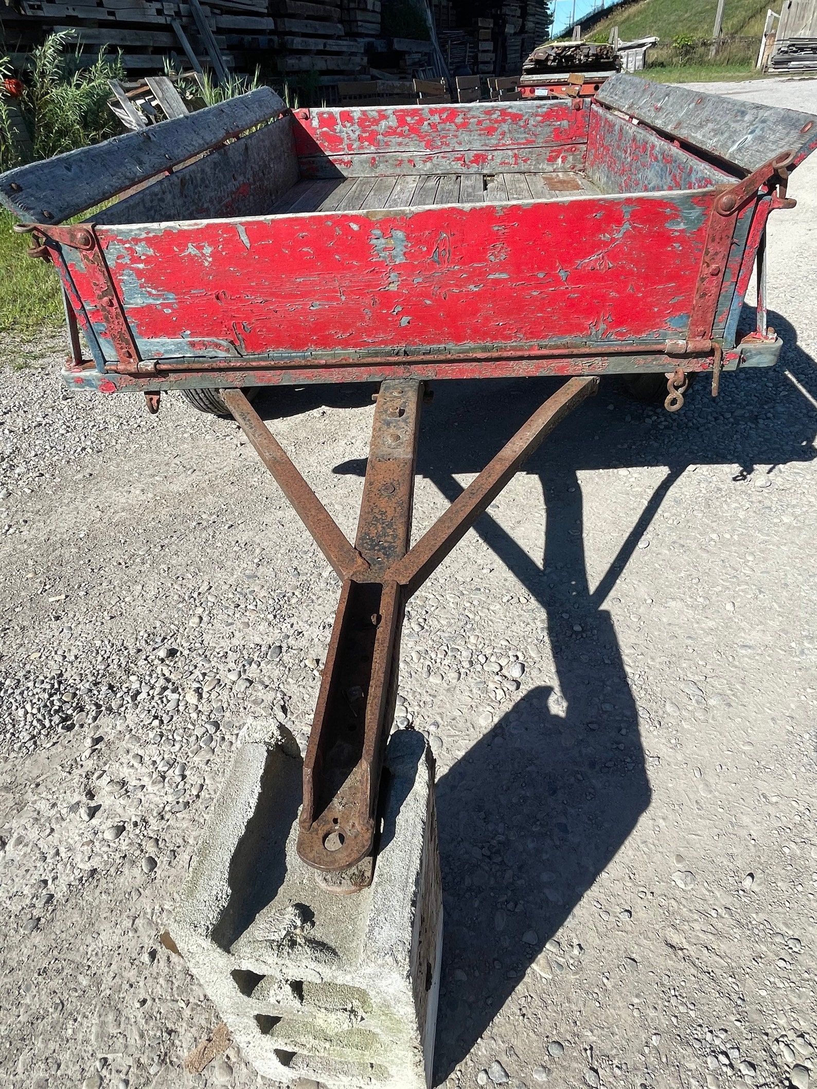 Antique Farm Trailer With 6 Bed 1940s Era Chevy Pickup Perfect for ...