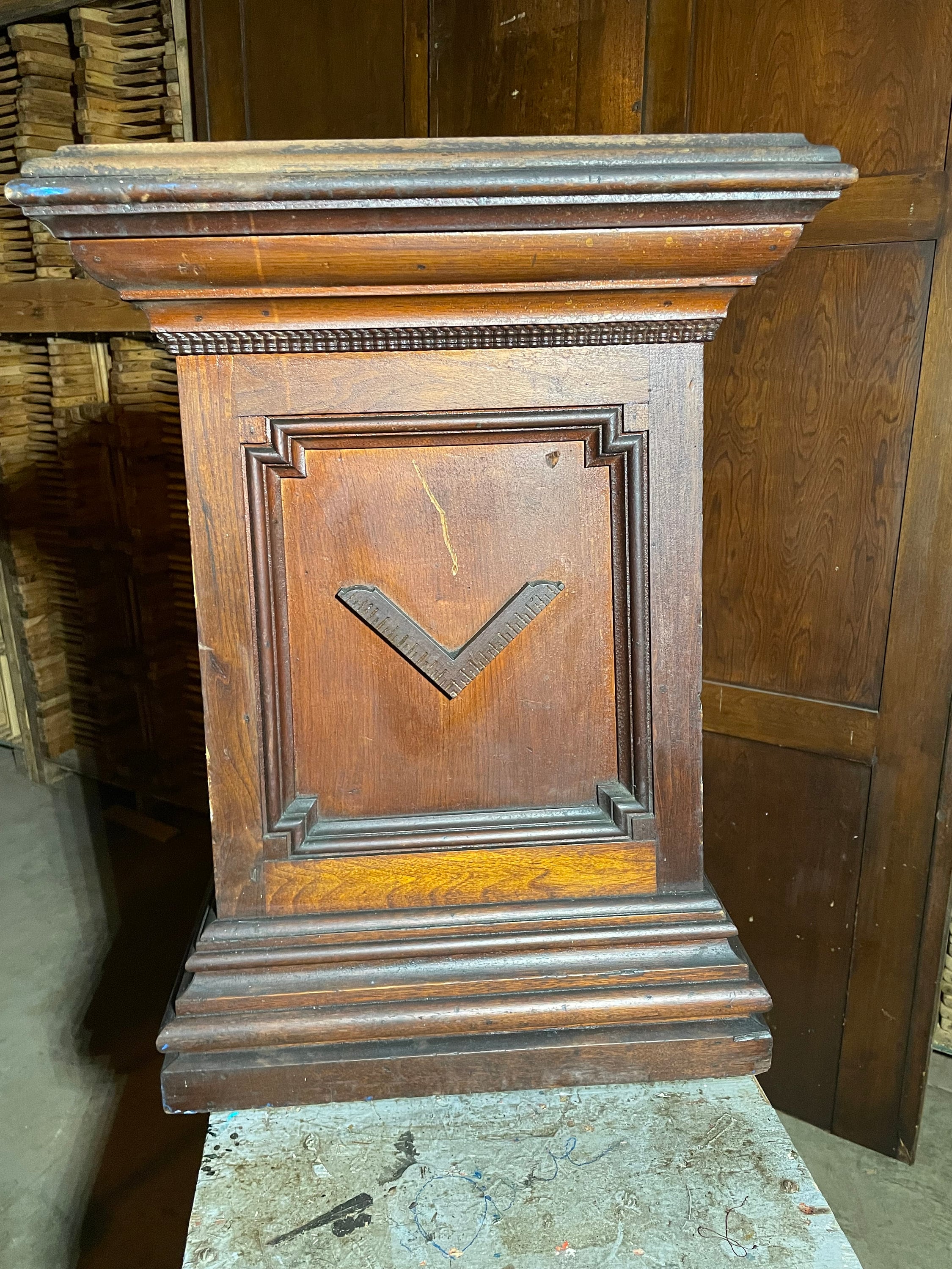 Antique Solid Walnut Masonic Emblem Adorned Pedestal 29 T X - Etsy