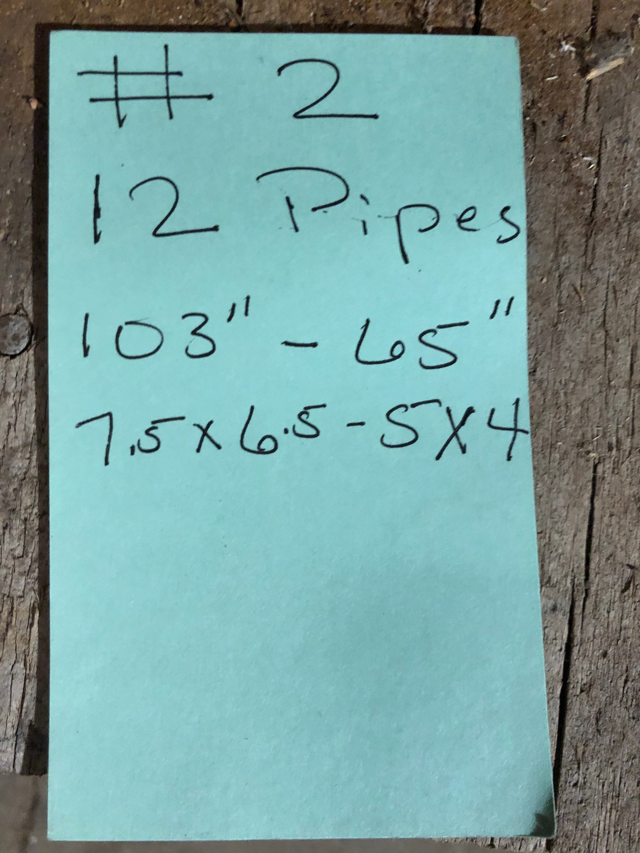 Set of 12 Large Wooden Pipe Organ Pipes Graduated Sizes 65” to 103 ...