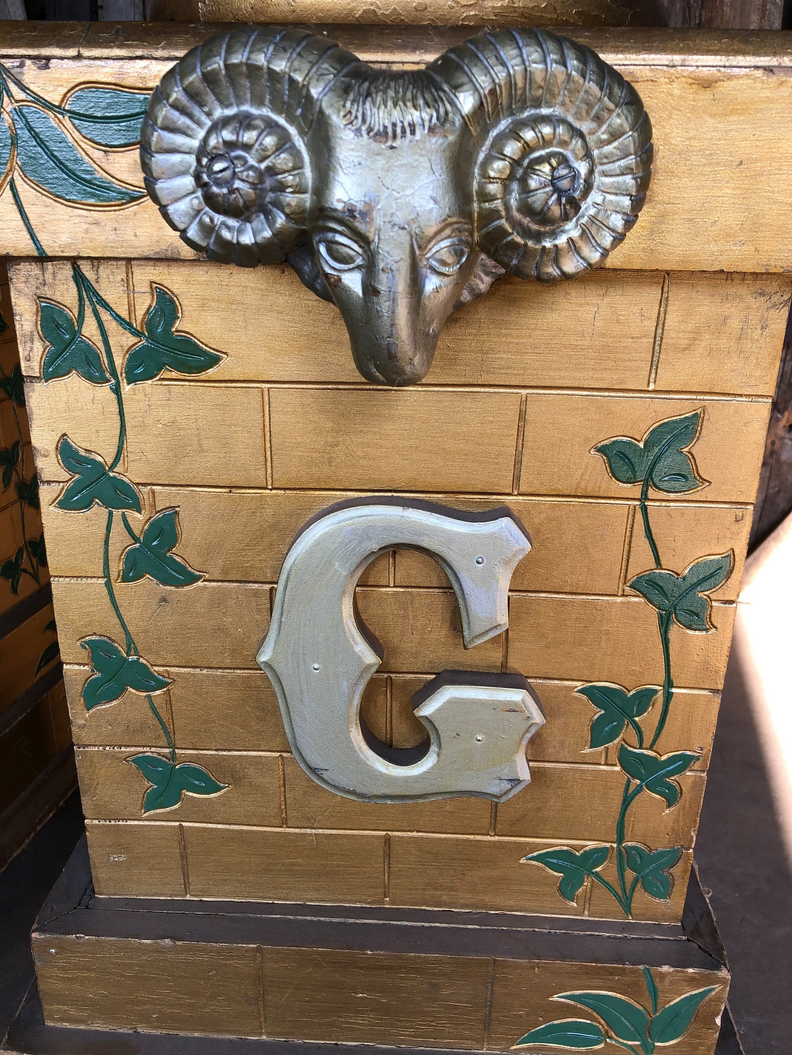 Pair of 6’ 8” Tall Antique Masonic Lodge Pillars Wood With Plaster ...