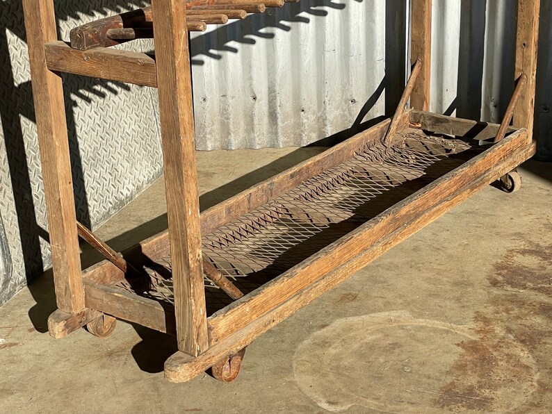 Authentic Antique Shoe Factory 6 Peg Style Rack in Original Finish ...