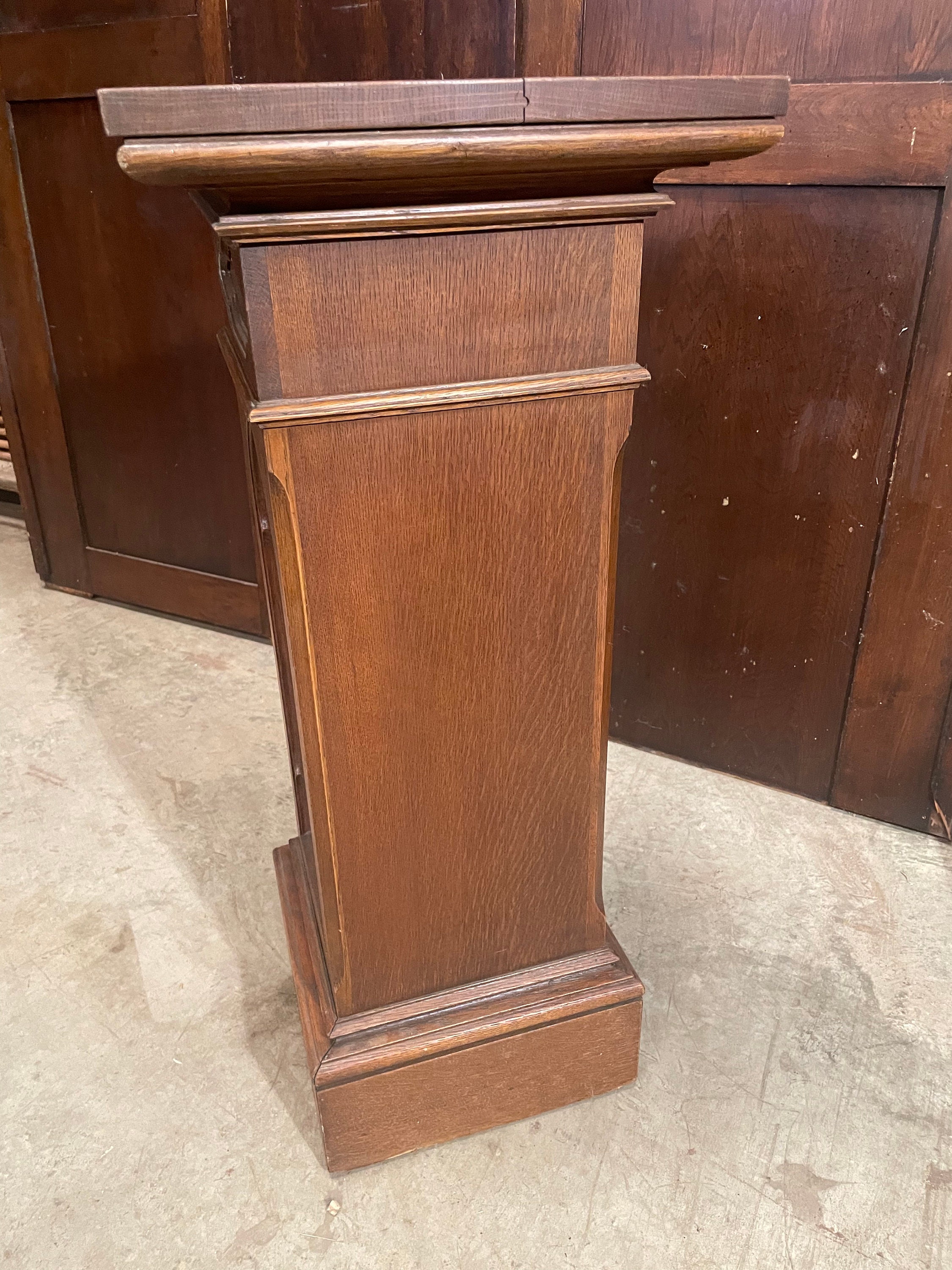 Antique Solid Quartersawn Oak Gavel Pedestal Early 1900s Lodge Meeting ...