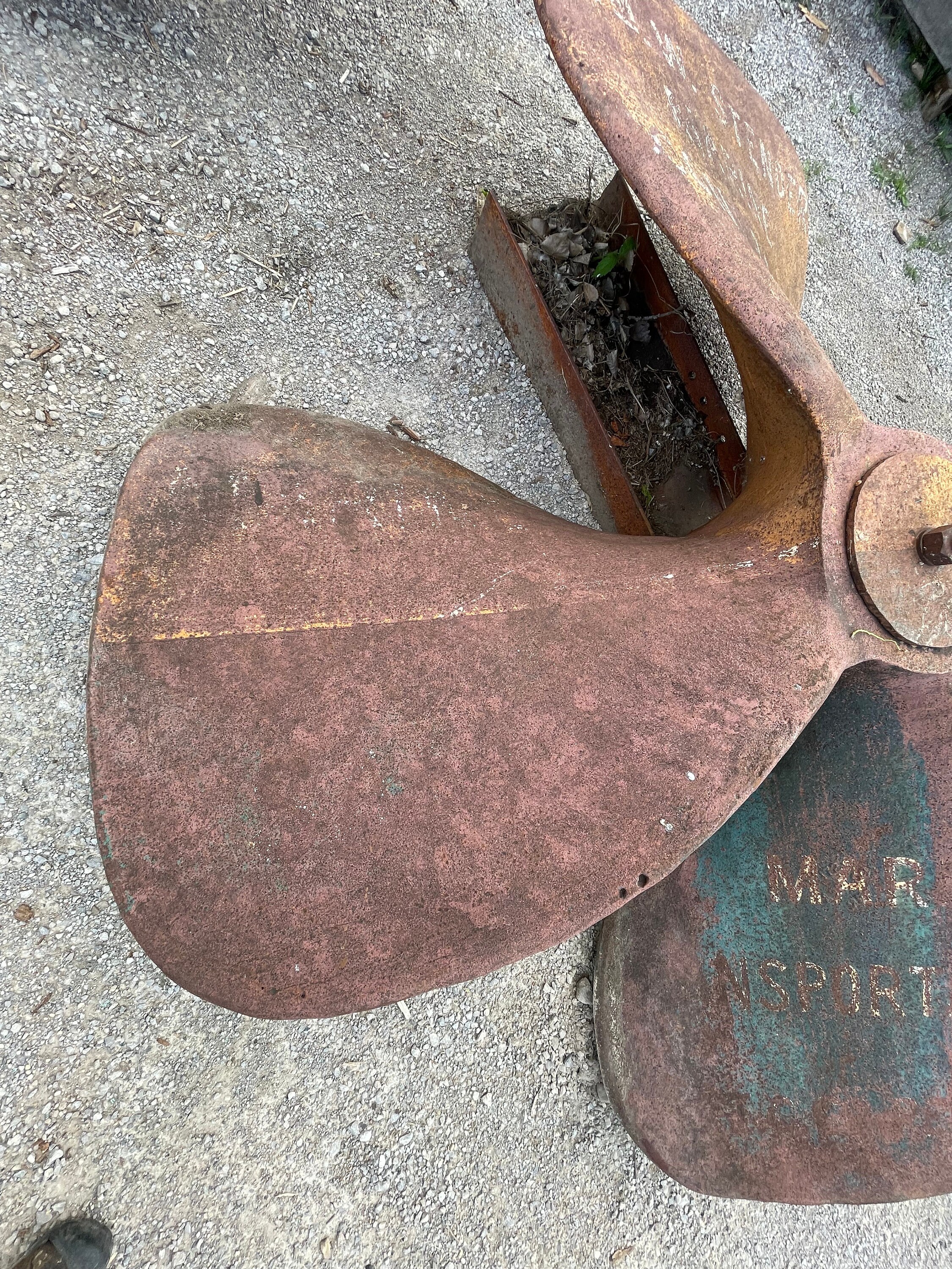 Huge Painted Marine Contractor Signage Antique 8’ Diameter Iron Ships ...