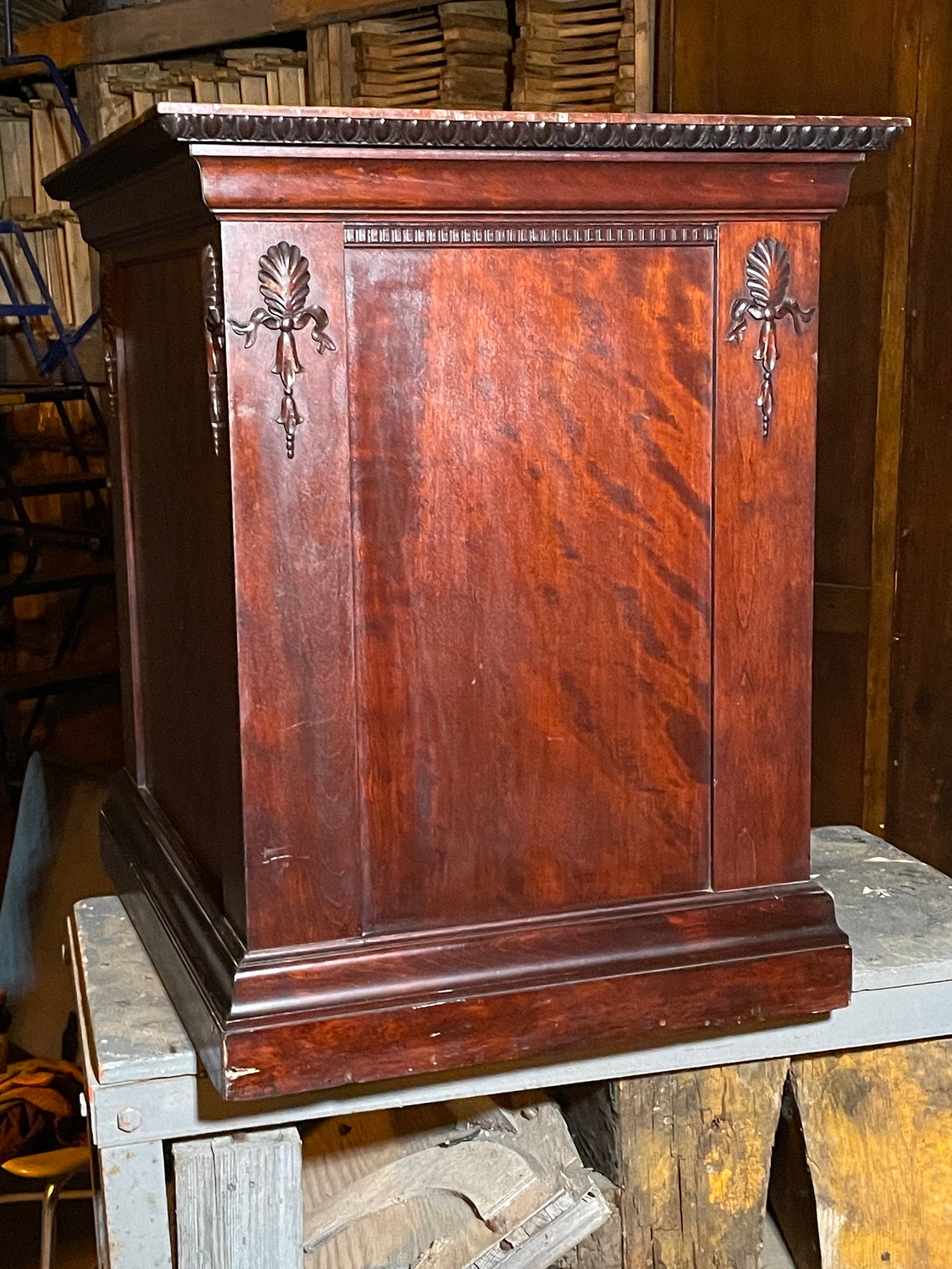 Antique Mahogany Masonic Altar 34” Tall X 30” Wide X 24” Deep With ...