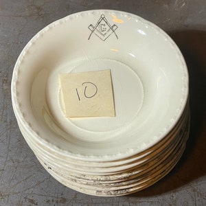 48 Piece Antique Masonic Dining Plates Bowls and Saucers Made by ...