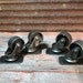 Set of 4 Bassick Industrial Casters 3-1/4 Height cast Iron 360 Wheels ...