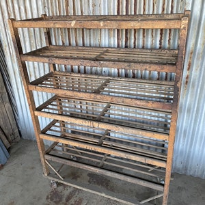 Authentic Antique Shoe Factory Rack 63” X 42” X 18” X 8” Shelf Spacing ...