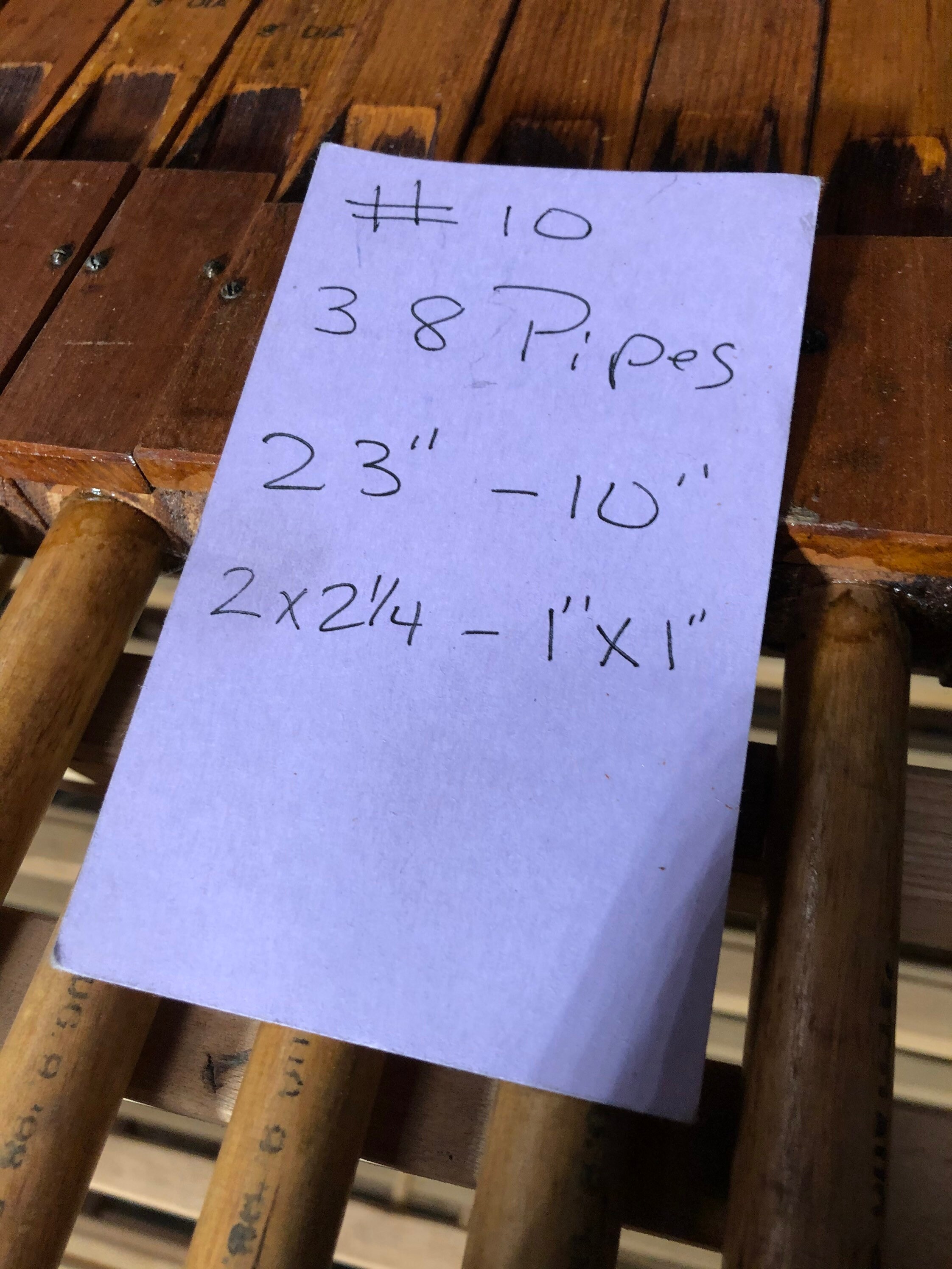 Set of 38 Large Wooden Pipe Organ Pipes Graduated Sizes 10 to - Etsy